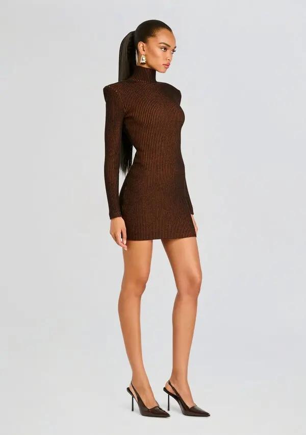 SEROYA Moda Rib Knit Mini Dress