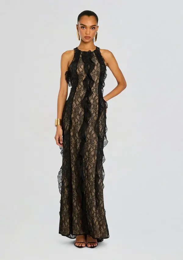 SANS FAFF Lace Evening Dress