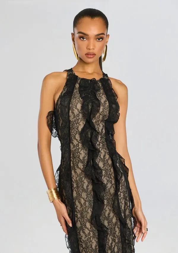 SANS FAFF Lace Evening Dress
