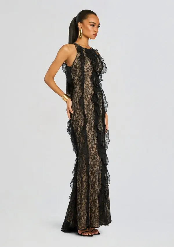 SANS FAFF Lace Evening Dress