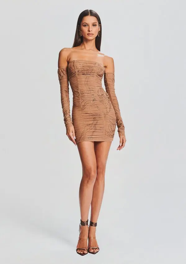 Rococo Sand Dream Mini Dress - Nude