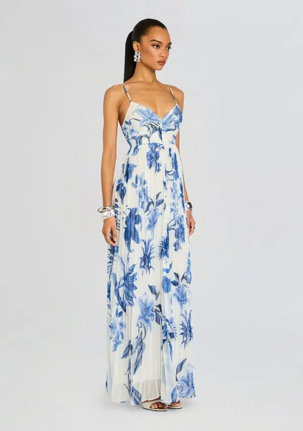 Rococo Sand Gabi Pleated Maxi Dress