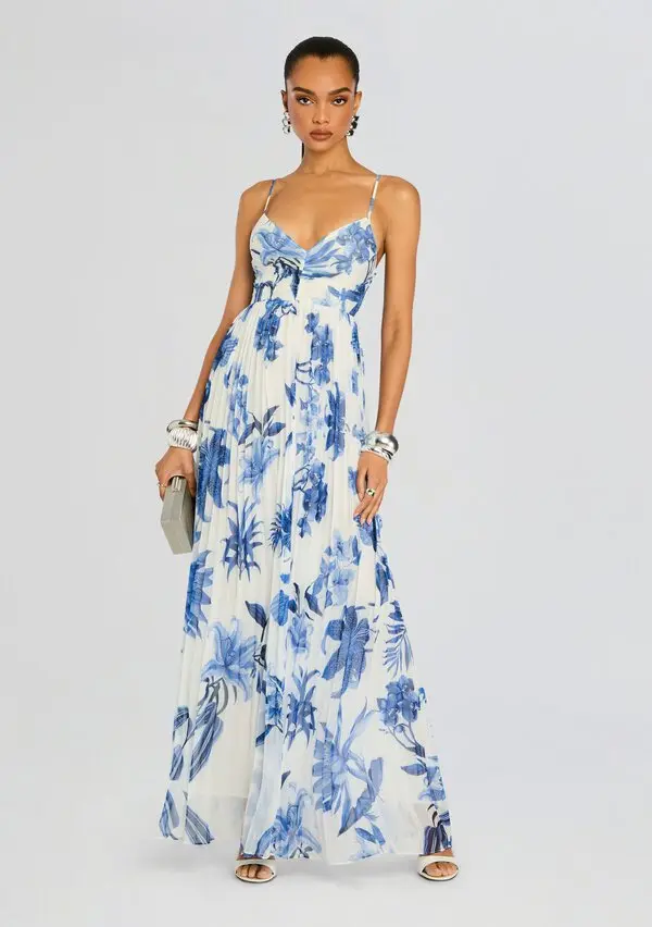 Rococo Sand Gabi Pleated Maxi Dress