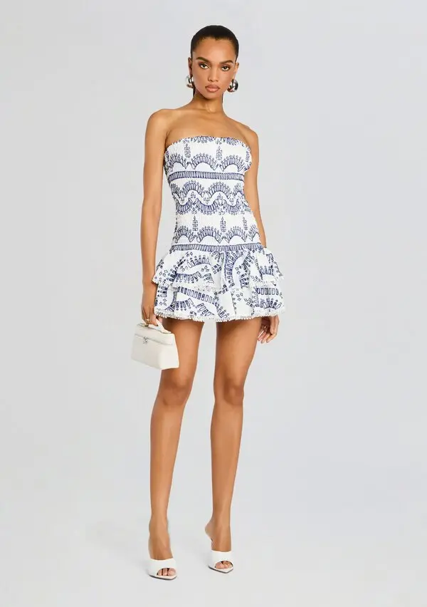 Charo Ruiz Ibiza Megan Mini Dress - Blue Klein