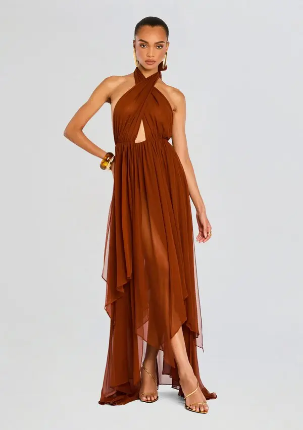 Retrofete Ina Silk Chiffon Dress