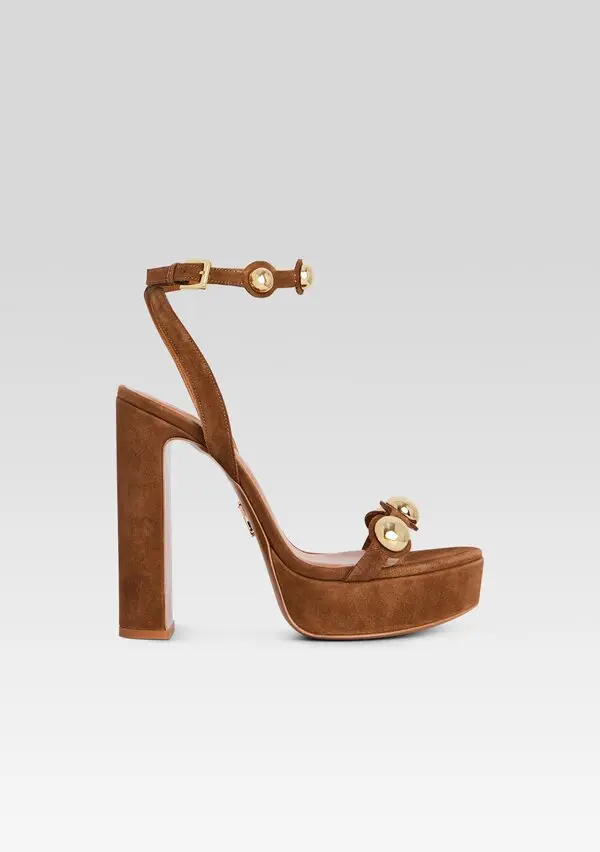 Retrofete Lirica Platform Sandal - Cognac/gold