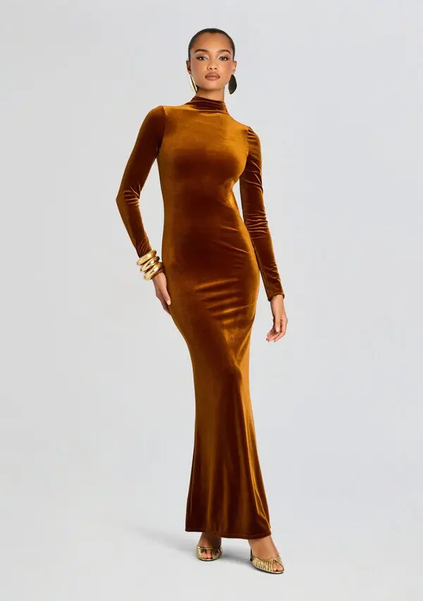 SEROYA Viola Maxi Dress - Marigold