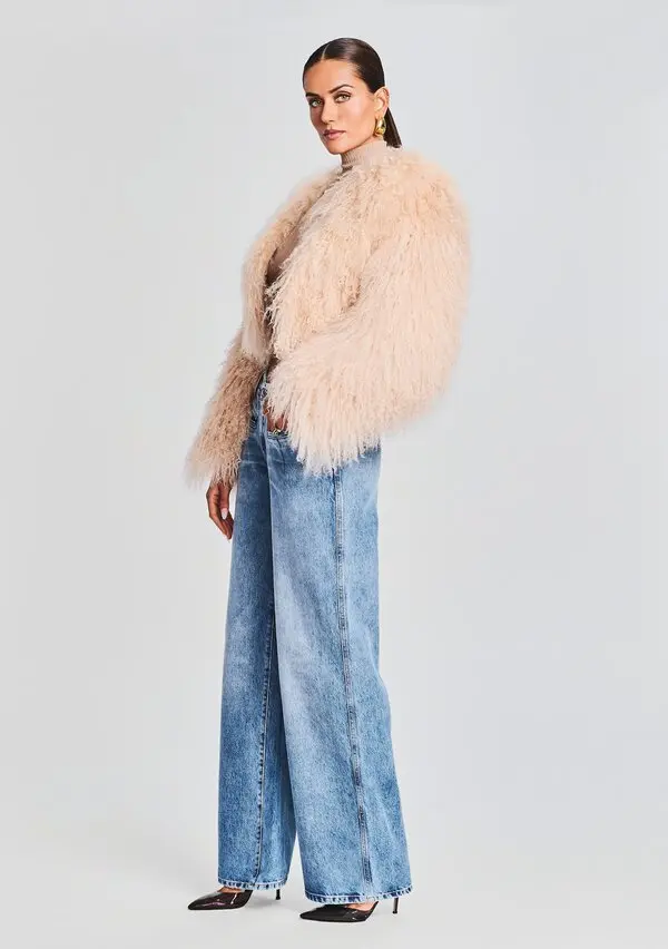 Retrofete Luxe Fur Jacket - Tannin