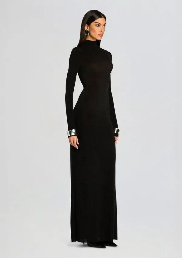 SEROYA Kim Maxi Dress - Black