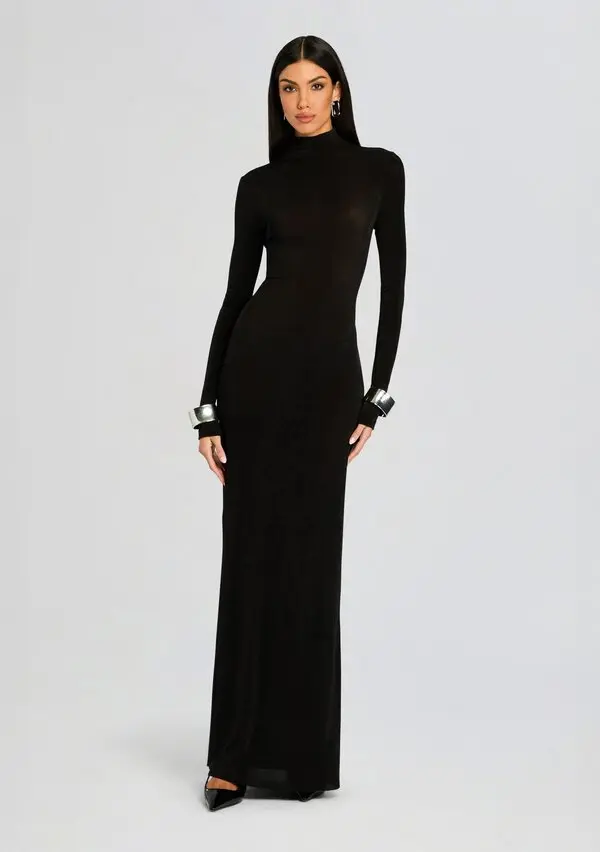SEROYA Kim Maxi Dress - Black