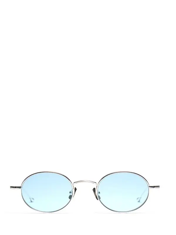 PETER AND MAY Oval Sunglasses - Silver / Bein Blue