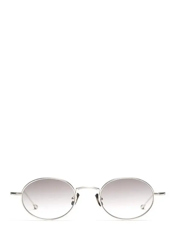 PETER AND MAY Tt14 Oval Sunglasses - Brushed Silver / Light Fade Black