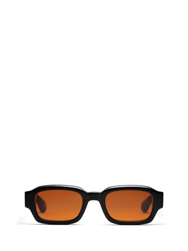 PETER AND MAY Rectangular Sunglasses - Black / Orange