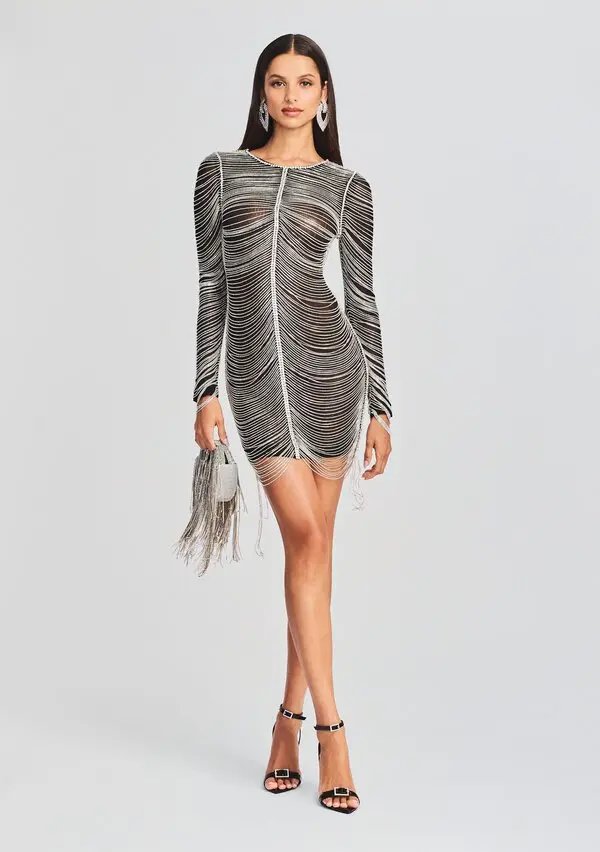 Retrofete Jacqueline Crystal Embellished Dress