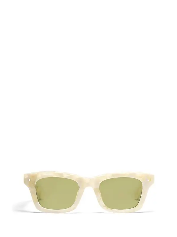 PETER AND MAY 129 Sunglasses - White Tortoise / Green