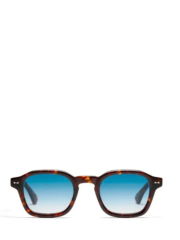 PETER AND MAY Acetate Square Frame Sunglasses - Tortoise / Fade Blue