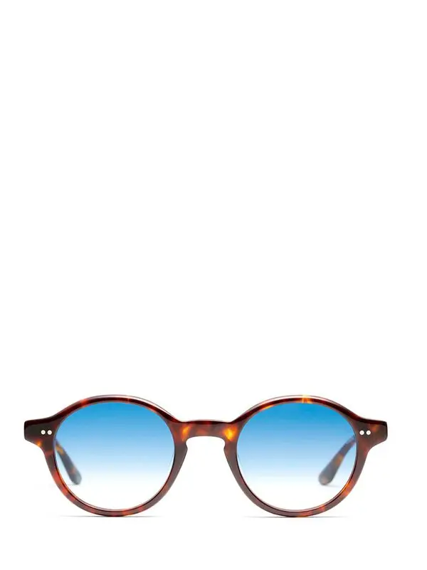 PETER AND MAY Rounded Sunglasses - Tortoise / Fade Blue