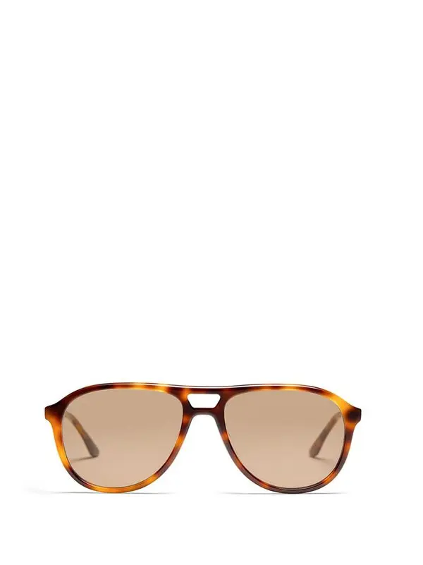 PETER AND MAY Aviator Sunglasses - Havana / Latte