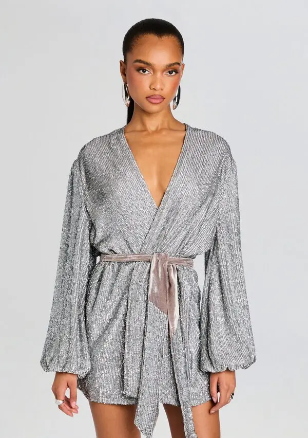 Retrofete Gabrielle Robe - Silver Cloud