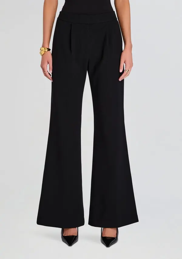 SANS FAFF Pin Tuck Palazzo Pant - Black
