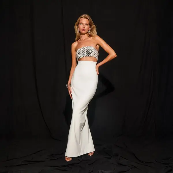 Retrofete Esmerelda Strapless Sequin Dress