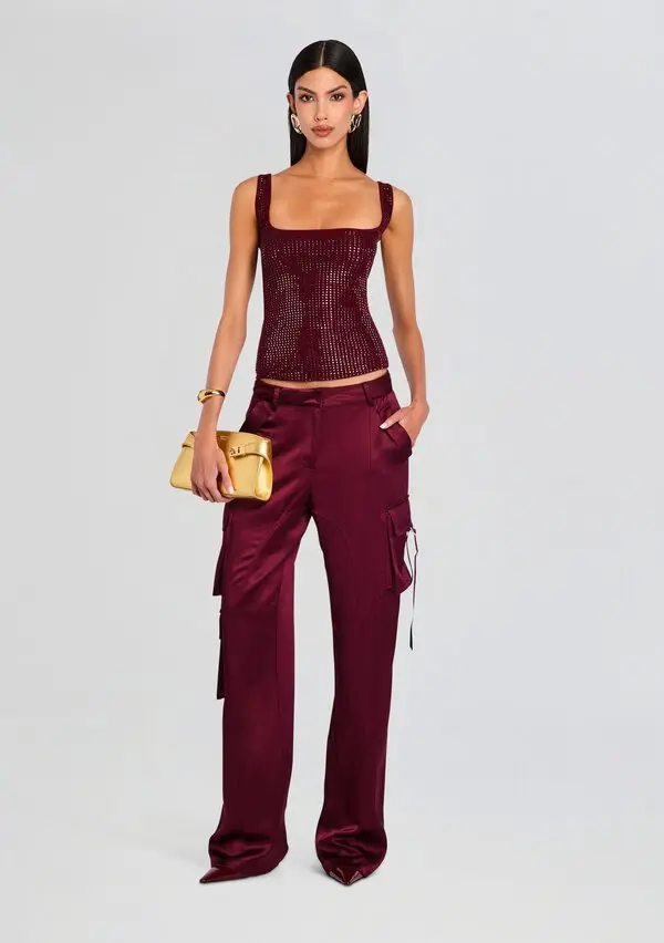 Retrofete Marzia Embellished Top - Port