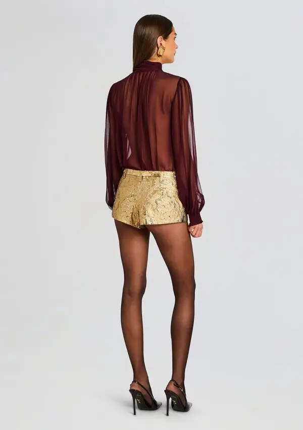 SANS FAFF Metallic Mini Shorts