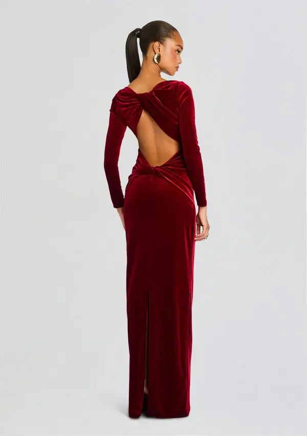 Retrofete Alizee Velvet Gown - Scarlet