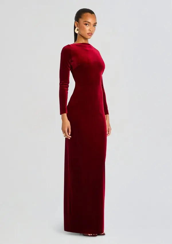 Retrofete Alizee Velvet Gown - Scarlet