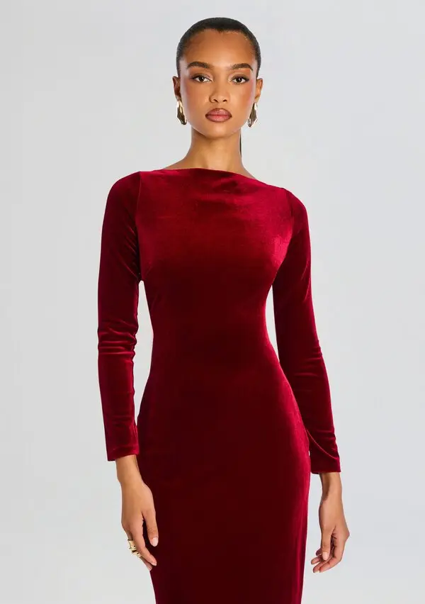 Retrofete Alizee Velvet Gown - Scarlet