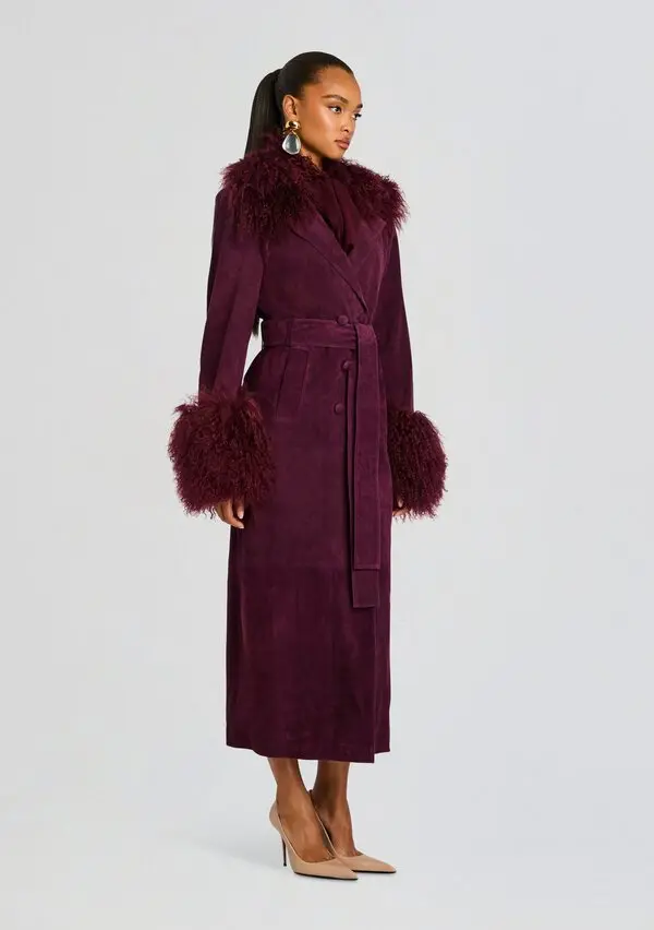 Retrofete Britta Suede Trench Coat