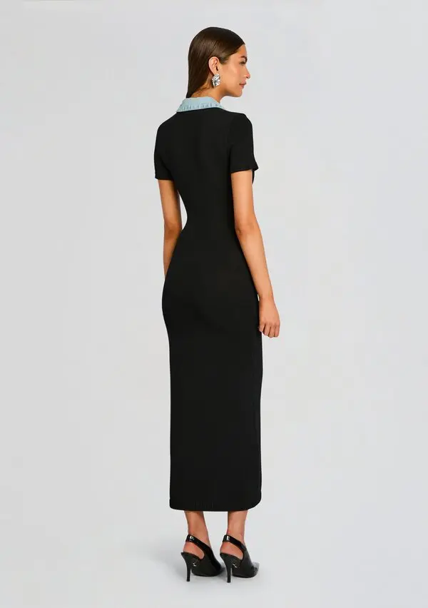 Reye Knit Maxi Dress - Black / Coastline
