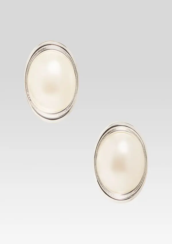 Retrofete Sanaa Earrings - Silver/pearl