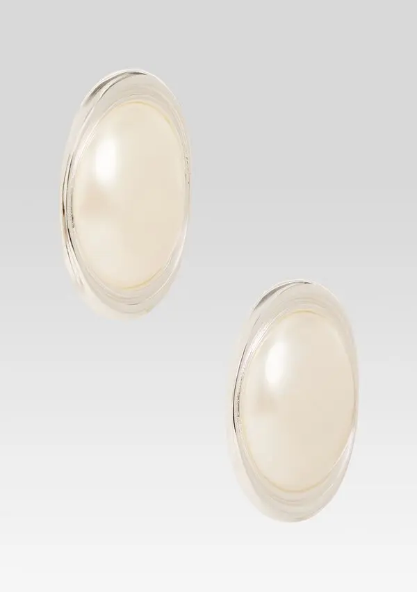 Retrofete Sanaa Earrings - Silver/pearl