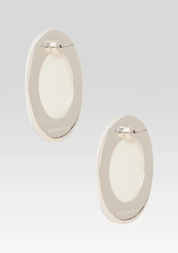 Retrofete Sanaa Earrings - Silver/pearl