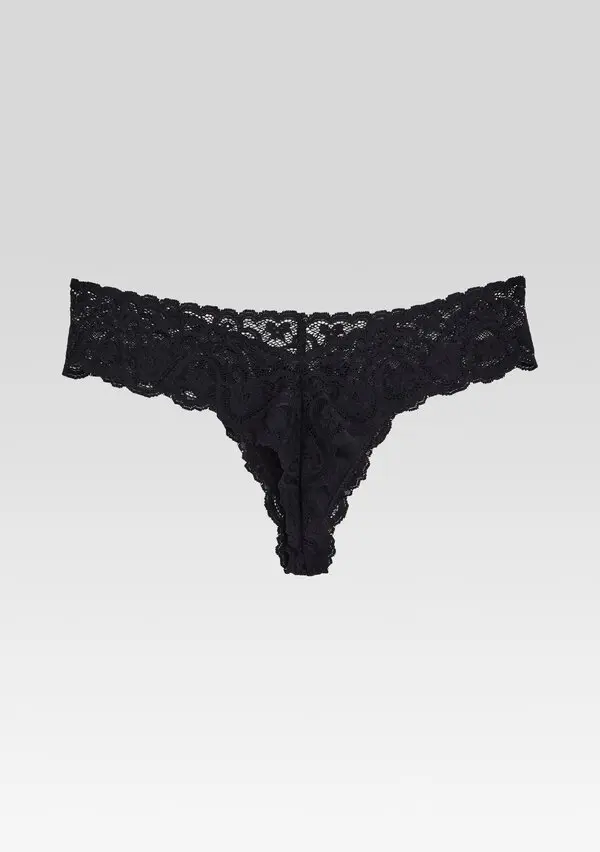 Commando Tulip Tanga Thong - Black