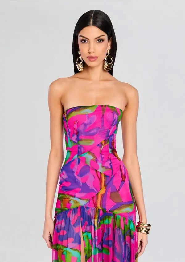 Retrofete Nicole Silk Chiffon Maxi Dress