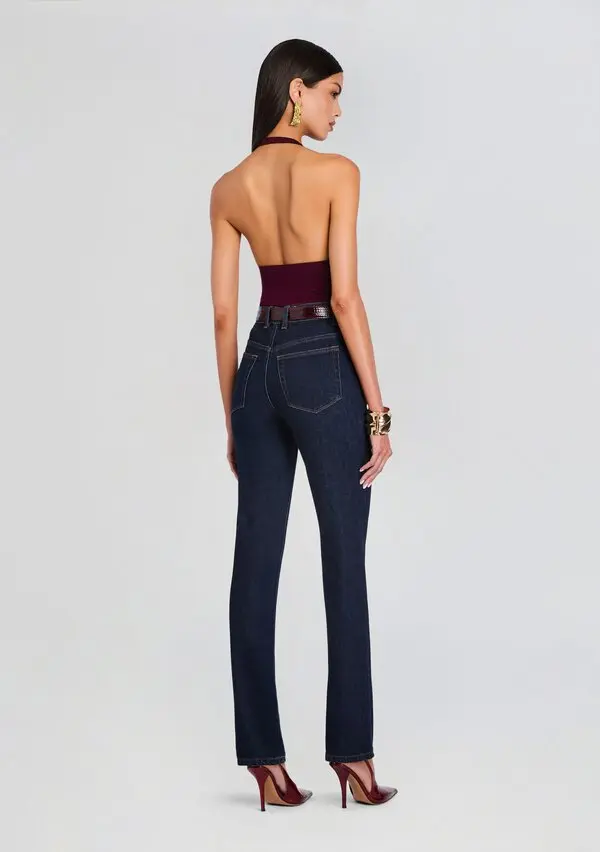 SANS FAFF Bamboo Halter Bodysuit - Bordeaux