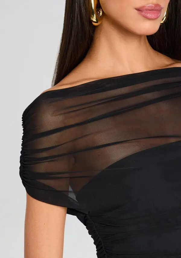 SEROYA Bella Mini Dress - Black