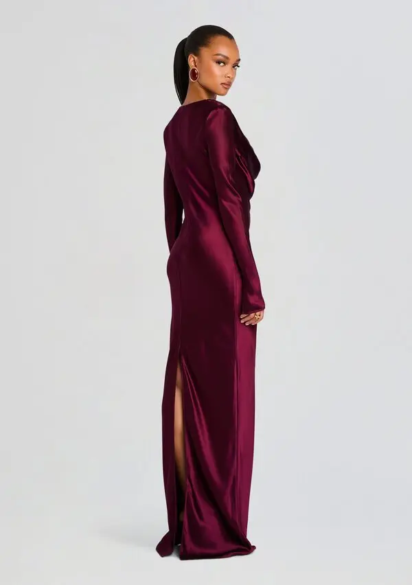 anna cowl evening dress Anna Cowl Evening Dress Black / M