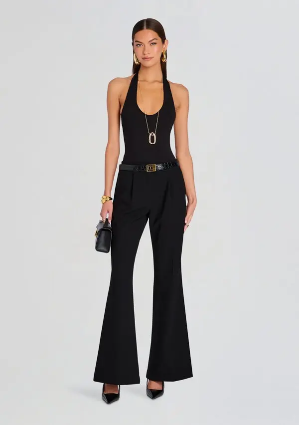 SANS FAFF Bamboo Halter Bodysuit - Black
