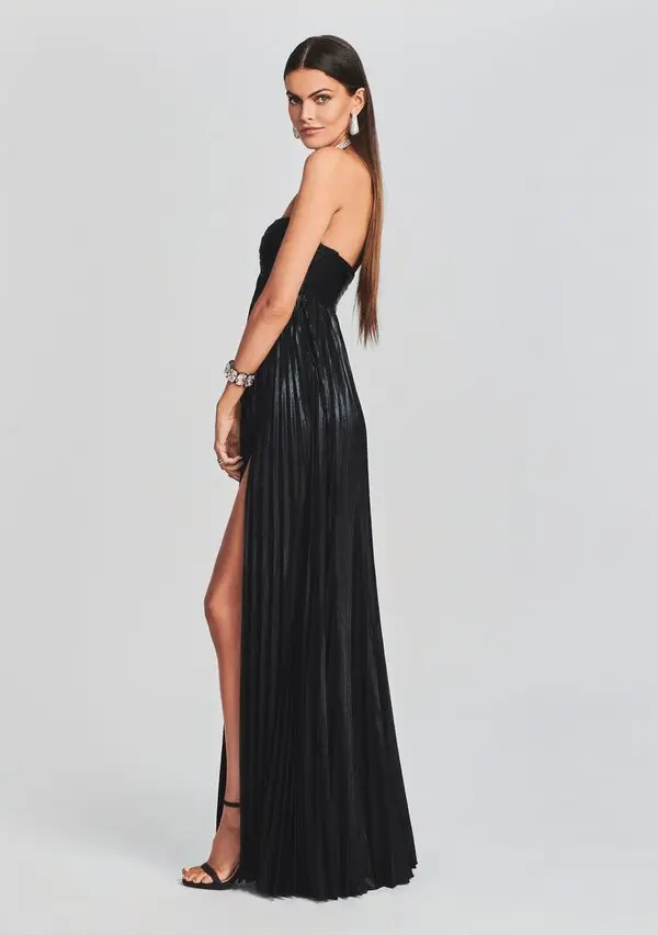 Retrofete Zoa Lamé Dress - Black