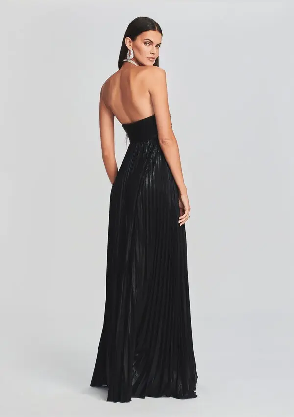 Retrofete Zoa Lamé Dress - Black