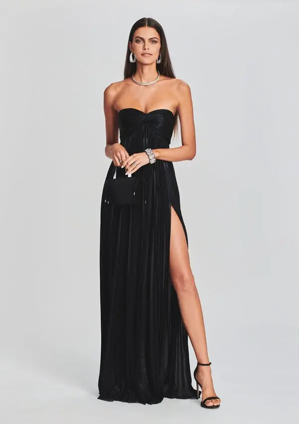 Retrofete Zoa Lamé Dress - Black