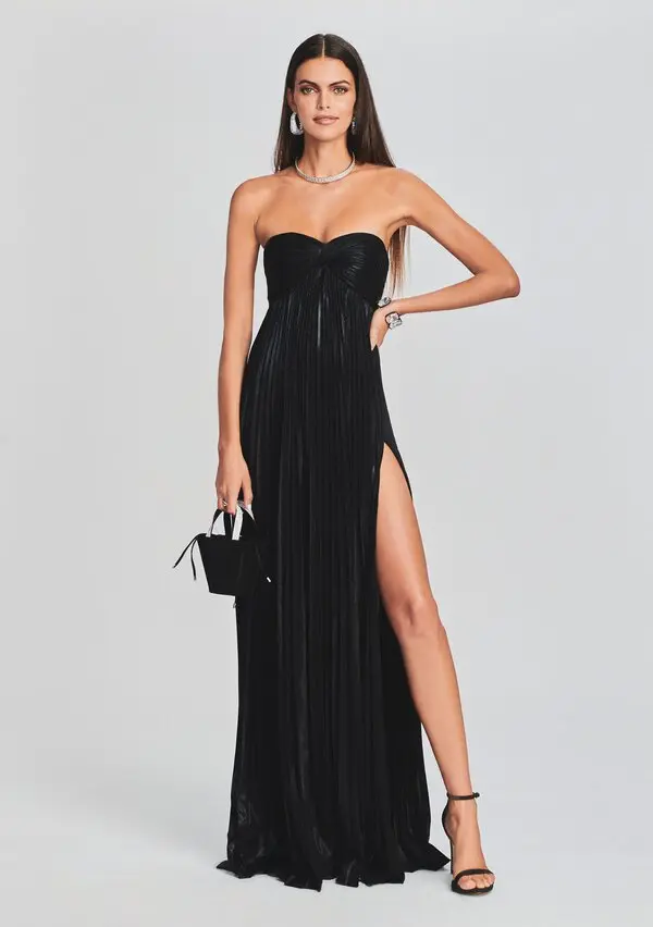 Retrofete Zoa Lamé Dress - Black