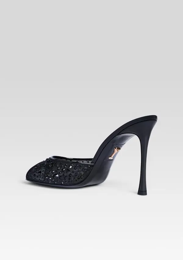Retrofete Alonia Embellished Sandal - Black/black