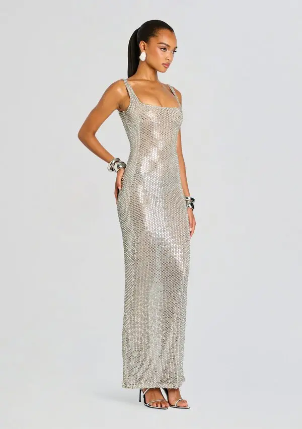 Retrofete Xiomara Sequin Dress - Grey