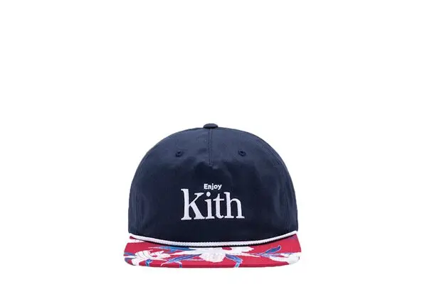 Kith X Cocacola Floral Cap - Navy Blue/red