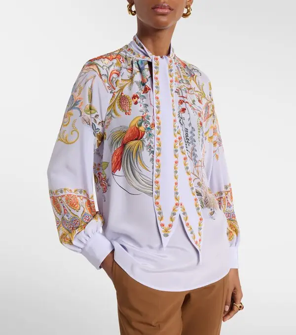 Etro Semi-sheer Jacquard Blouse