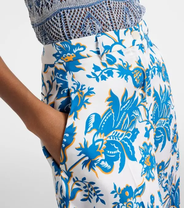 Etro Printed Wide-leg Pants
